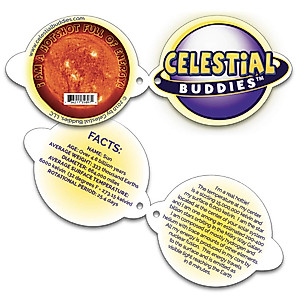 Celestial Buddies Sun Buddy Learning Science Astronomy Space Solar System Educational Plush Blue Planet Toys - 12 Inches