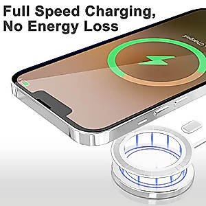 Magnetic Universal Rings with Sticker, 2 PCS Magsafe Sticker Magnet Conversion Rings for Magsafe Accessories & Wireless Charger Compatible with iPhone 14/13/12/11 Pro Max, Samsung Galaxy S22, (Black)