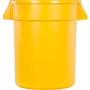 Carlisle FoodService Products 34102004 Bronco Round Waste Container Only, 20 Gallon, Yellow