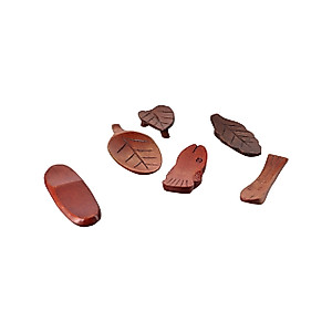 Vctitil 6Pack Handcrafted Wooden Chopsticks Holder Spoon Stand Fork and Knife Holder for Natural Premium Home Dinner Table Decor(1)