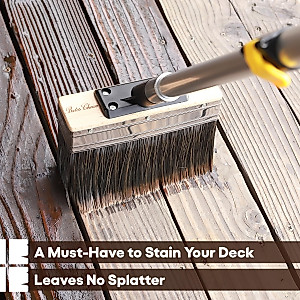 Bates- Deck Stain Brush, 7.5-Inch, Stain Brushes for Wood, Deck Stain Applicator, Deck Brush, Wide Paint Brush, Large Paint Brushes, Wood Stain Brush, Masonry Brush, Wood Stain Applicator