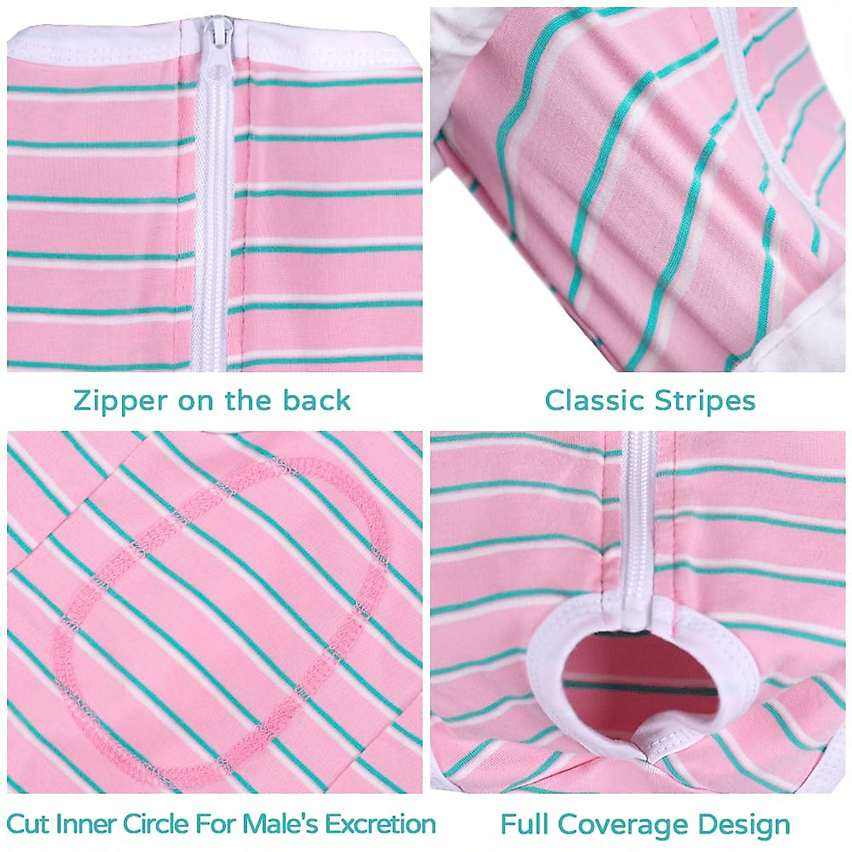 Dog Surgical Recovery Suit, Spay Recovery Suit for Dogs Cats, Post Surgery Dog Onesie for Male Female, Soft Comfortable & Breathable (Black Stripe-S)