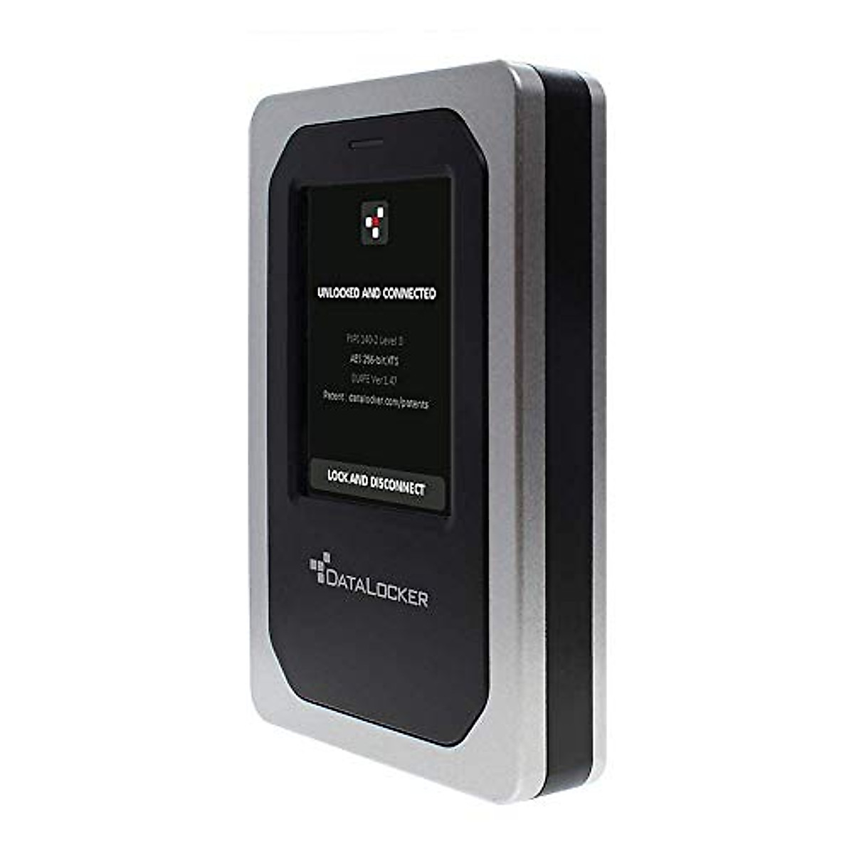 DataLocker 1TB SSD External Hard Drive for Mac, Windows, & Linux - Portable SSD Hard Drive with Password Protected Hardware Encrypted SSD, Touchscreen, TAA Compliant, & IP64 Dust/Water, USB-C/USB-A