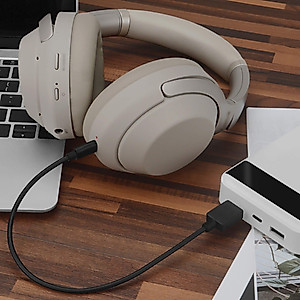 Geekria 1ft/30cm 2Pack USB-A to USB-C Headphones Charging Cable, Compatible with Sony WH-1000XM5, WH-1000XM4, WH-ULT900N, WH-XB920N, WH-H910N, INZONE H5, More Type-C Port Headphones