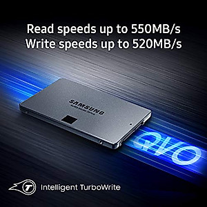 Samsung 860 QVO 2TB 2.5 Inch SATA III Internal SSD (MZ-76Q2T0B/AM), Gray