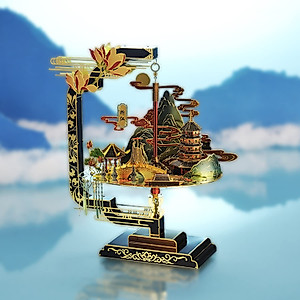 Microworld 3D Metal Puzzle, West Lake of Hangzhou Metal Model Kits, DIY 3D Puzzle for Adults, Brain Teaser Art Craft Home Decor Gift Toy for Teen Family Time- Zhejiang Province