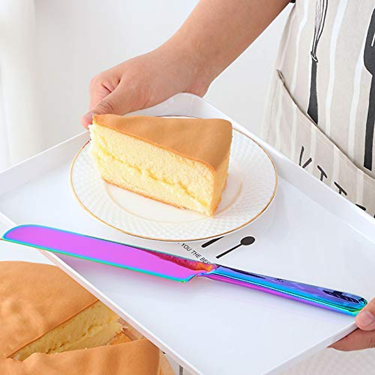 Wedding Cake Server Set, 304 Stainless Steel Spatula Baking Tool Cake Shovel Butter Knives For Pie/Pizza/Cheese