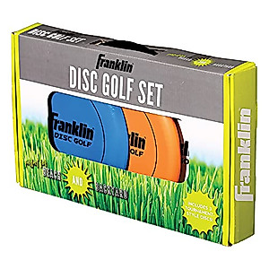 Franklin Sports Pro Disc Golf Discs Set - Equipment Starter Kit- Driver, Mid-Range, Putter Discs Included - Full Frolf - Professional Set
