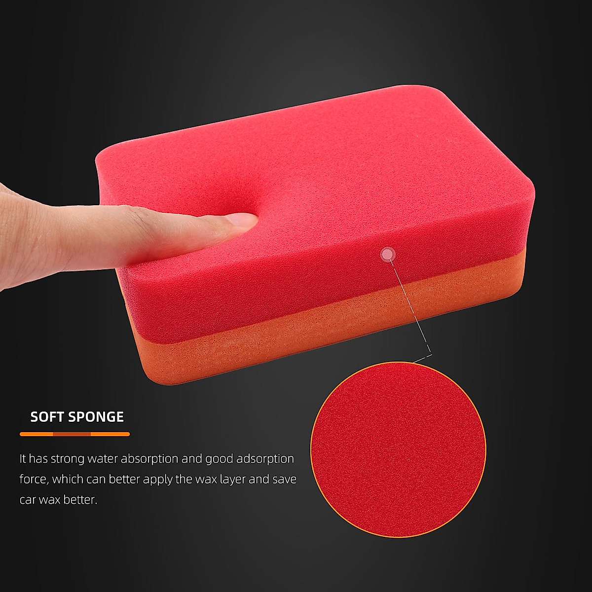 Ceramic Coating Applicator Sponges, Car Coating Pad, Hand Applicator Sponge, SPAT 6 Pack of Applicator Pads Detailing for Cars, Boats, Motorcycles, Motorhomes and More for Waxing,Cleaning, Coating