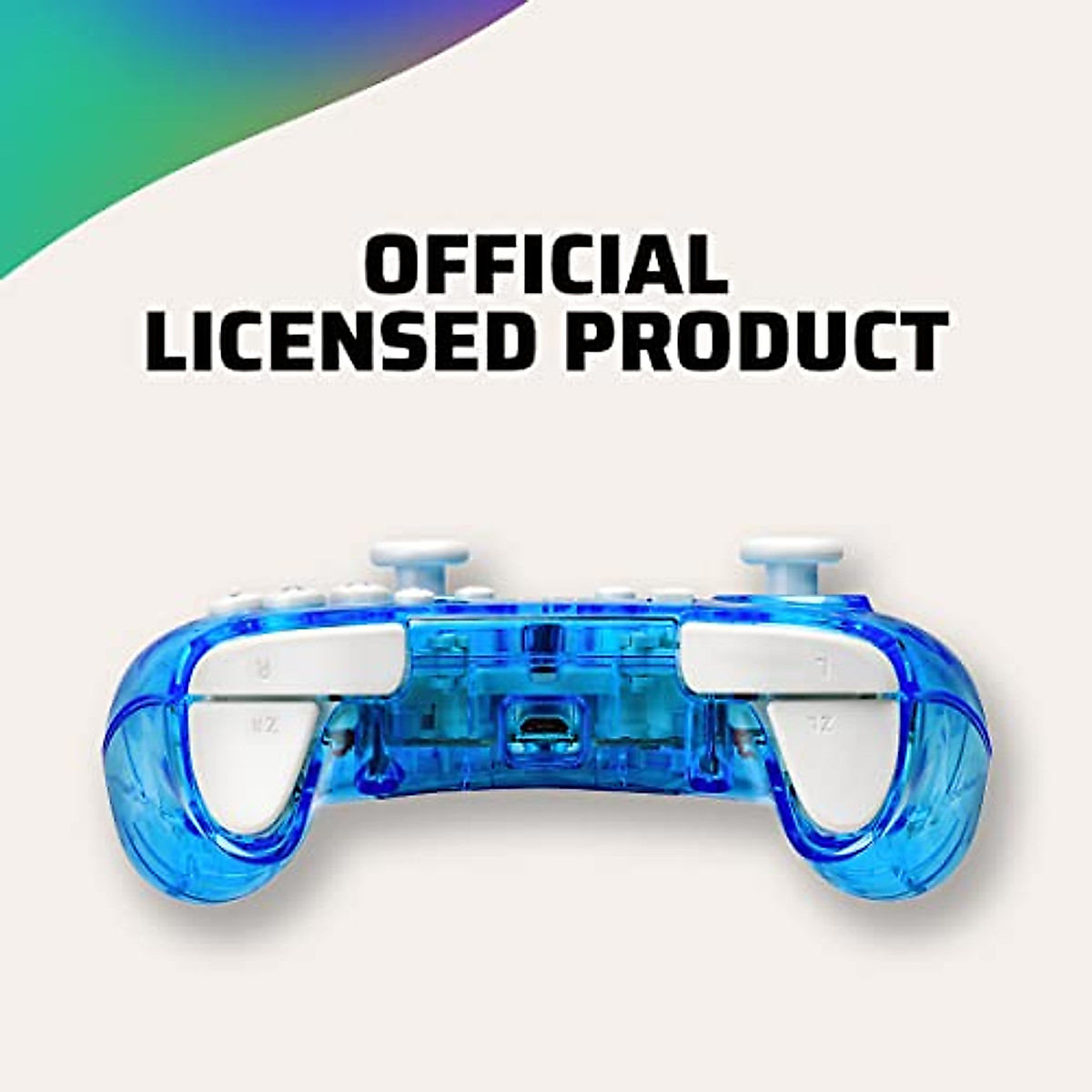 PDP Rock Candy Wired Gaming Switch Pro Controller - Zelda Breath of the Wild - Blue - Official License Nintendo - OLED / Lite Compatible - Compact, Durable Travel Controller - See Through - Holiday Gifts