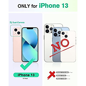 TUCCH Case for iPhone 13 Wallet Case 5G, [Card Holder] Slots Folio PU Leather Cover, Kickstand Flip Case with [TPU Shockproof Interior Case] Compatible with iPhone 13 6.1-inch 2021, Brown & Dark Blue