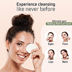 Ecolifestyle Reusable Makeup Remover Pads (20 Pack) - Reusable Cotton Rounds with Laundry Bag & Metal Storage Box | Eco-Friendly, Zero Waste | Bamboo, Terry & Charcoal Washable Face Pads