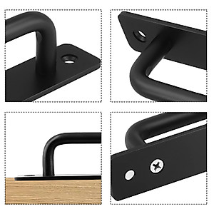 Cionyce 2 Pack Barn Door Pulls 5 inch Garage Handles Long Base Handle Pull for Shed, Gate with Mounting Screws(128mm,2 Pack)