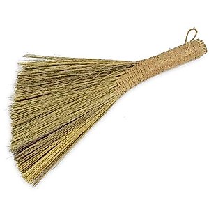 Ann Lee Design Natural Whisk Sweeping Hand Handle Broom (Small and Short, Plain)