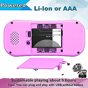 Beijue Retro Handheld Games for Kids Built in 218 Classic Old Style Electronic Game 2.5'' Screen 3.5MM Earphone Jack USB Rechargeable Portable Video Player Children Travel Holiday Entertain (Pink)