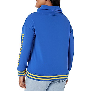 Ultra Game NBA Golden State Warriors Womens Quarter Zip Fleece Pullover Sweatshirt with Zipper, Team Color, Large