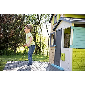 Smoby- Set of 6 Playhouse, Floor Tiles, Brown, Indoor or Outdoor Use, Plastic, Convenient for Use with Most Playhouses, for Ages 2 and up