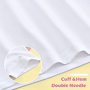 Dinosaur Birthday Girl T-Shirt Dino B-Day Short Sleeve Shirt Gift for Girls Dinosaur Themed Party Top Tee Cotton Printed T Rex Short Sleeve T Shirt Outfits White