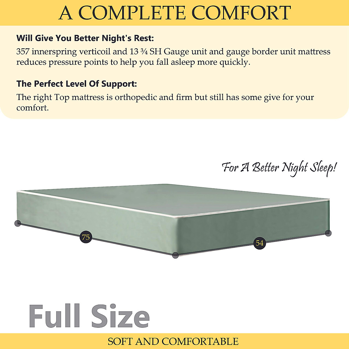 Continental Sleep, Fully Assembled Waterproof Vinyl System Innerspring Mattress and 8-inch Box Spring/Foundation Set, Full Size