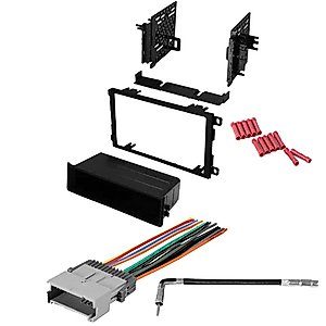 CACHÉ KIT913 Bundle with Car Stereo Installation Kit for Chevrolet Tahoe 2003 – 2006 in Dash Mounting Kit, Harness, Antenna for Single or Double Din Radio Receivers (4 Item)