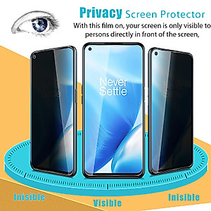 Zeking [2-Pack] for OnePlus Nord N200 5G Privacy Tempered Glass Screen Protector, Anti-Spy 9H Hardness [3D Touch][Case Friendly] [Anti Scratch][Anti-Fingerprint] Bubble Free