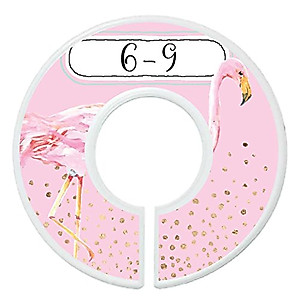 Mumsy Goose Nursery Closet Dividers Baby Girl Clothes Dividers Floral Flamingoes