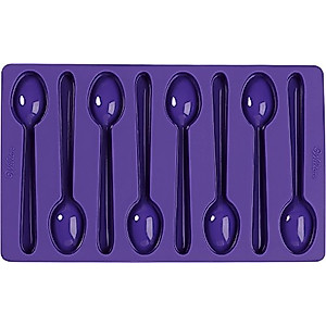 Wilton Spoon-Shaped Silicone Candy Mold, Purple
