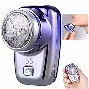 Mini Shaver Portable Electric Shaver, Pocket Size Shaver Wet and Dry Razor, Mini Shaver Portable Electric Shaver for Men, Suitable for Home, car, Travel, Shaving