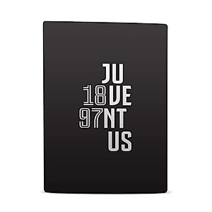 Head Case Designs Officially Licensed Juventus Football Club Typography Art Vinyl Faceplate Sticker Gaming Skin Decal Cover Compatible With Sony PlayStation 5 PS5 Digital Edition Console