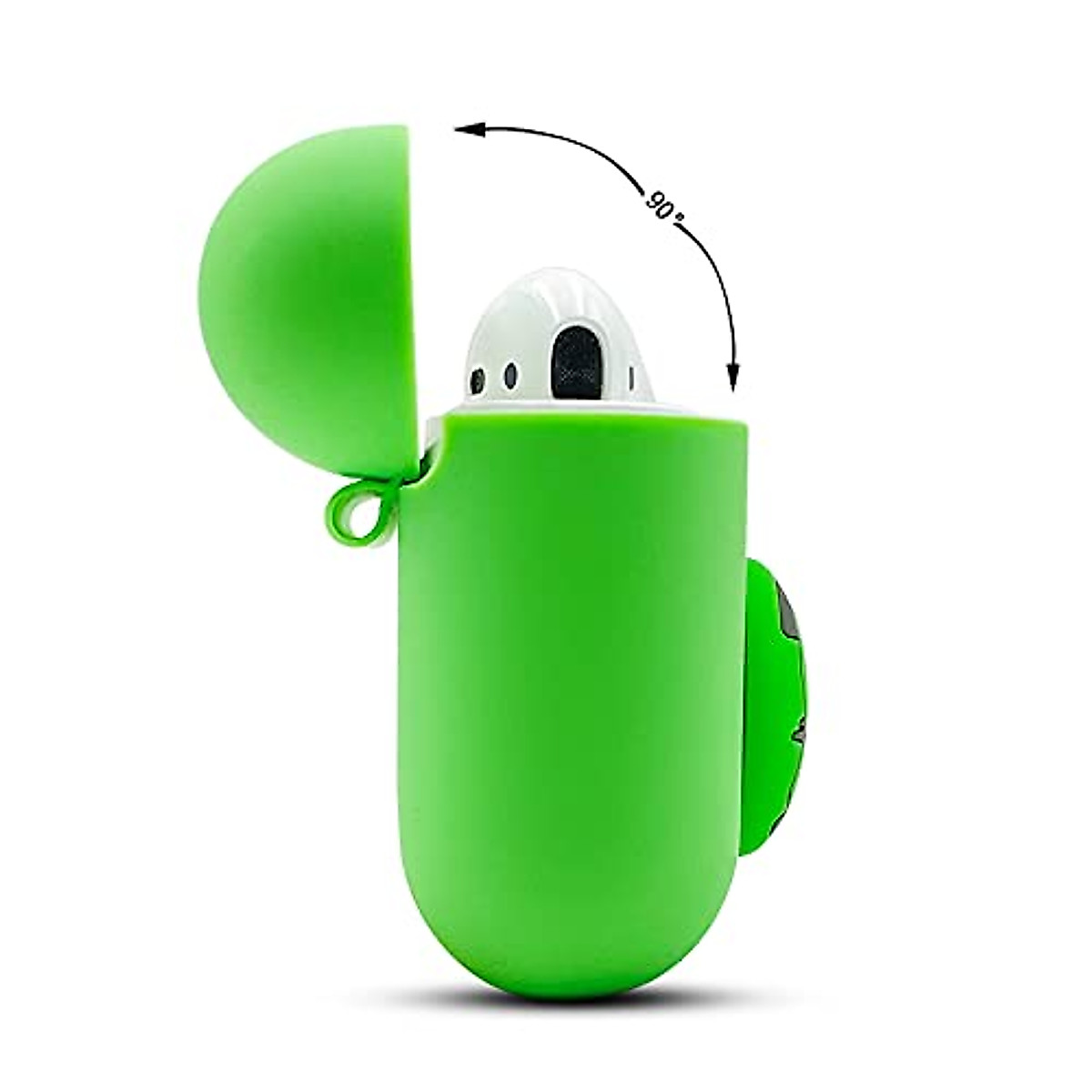 MJCMYC AirPods Case Designed for AirPods 2 & 1, AirPods Case Cover with Keychain,Soft Silicone Material for Boys and Girls,Super Hero Character Surface Earphone Case (Hulk)