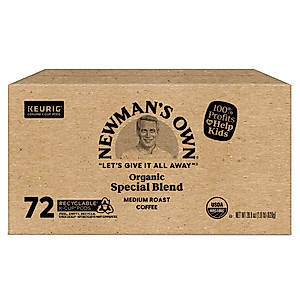 Newman's Own Organics Special Blend, Single-Serve Keurig K-Cup Pods, Medium Roast Coffee, 12 Count (Pack of 6) (5000053615)
