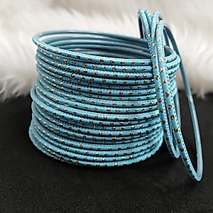 Efulgenz Indian Bangles Set Bollywood Plain Metal Bangle Bracelets Costume Jewelry for Women