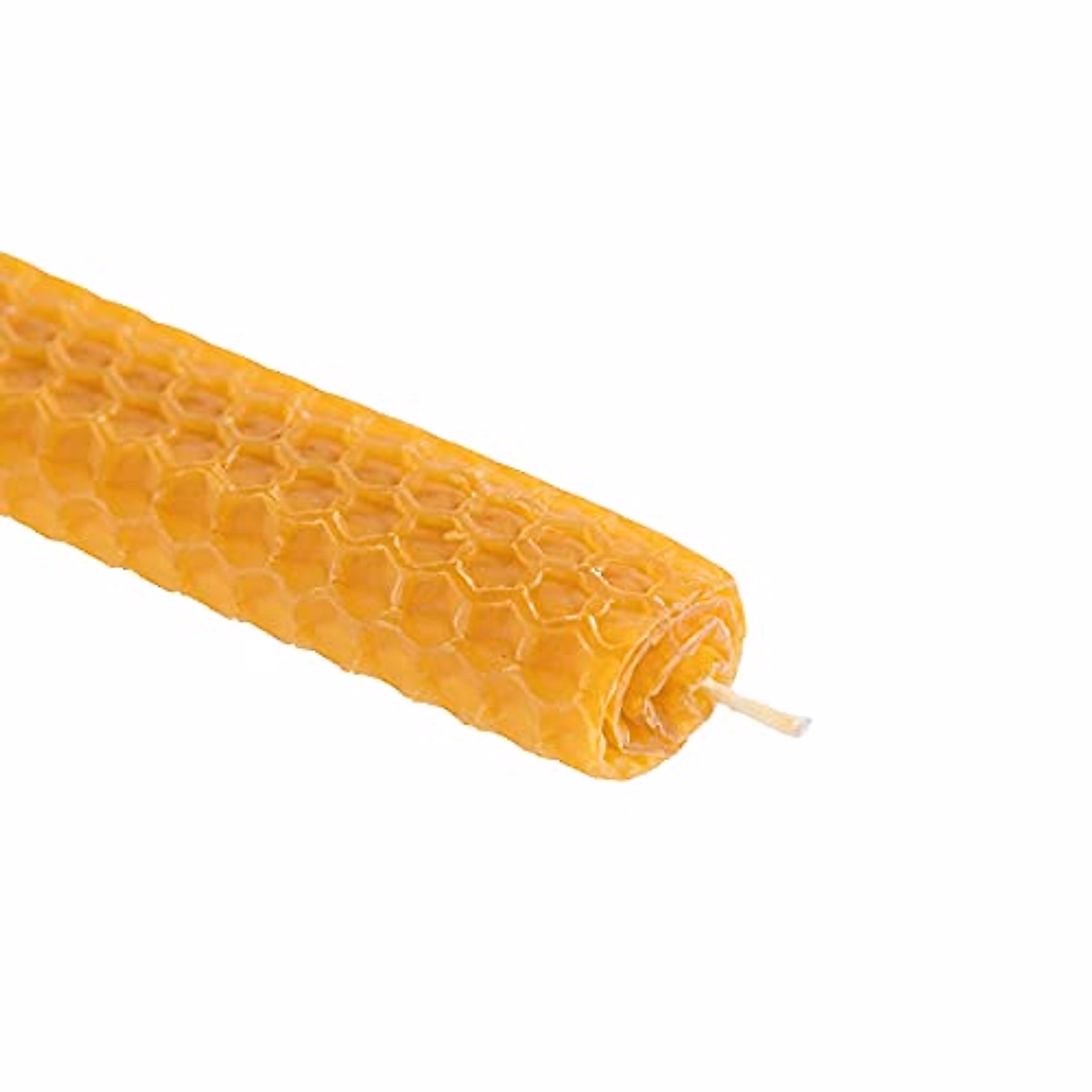 Pure Taiwan Beeswax Handmade Taper Candles (Fair Trade City, Taipei) - 10 Inch - Natural Subtle Honey Smell - Taiwanese Tapers (Yellow)