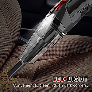 whall Handheld Vacuum Cordless, 8500PA Strong Suction Hand Held Vacuum Cleaner with LED Light, Lightweight Mini Car Vacuum Cordless Rechargeable, Portable Hand Vacuum Wet Dry for Car, Home and Pet