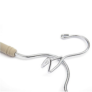 Curious Fish 4PCS Standard Hangers Skirt hangers hooker design heavy duty durable space saving Closet Hanger Multi-layer Skirt Tie Hanger Non-Slip Organiser Jeans Slack Clothes rack pants Coat Garment