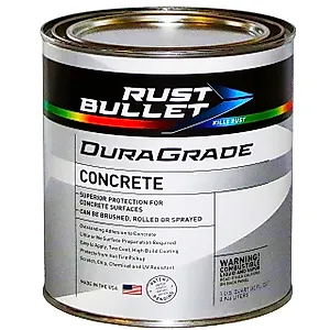 RUST BULLET - DuraGrade Concrete High-Performance Concrete Coating 1 Quart - for Garage Floor Paint, Basements, Porch, Patio, Driveway Paint and More - Concrete Paint - Blue