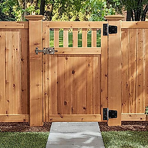 Heavy Duty Gate Hinges 3.5 inch 4 Pack, Black Iron Door Hinges for Shed Barn Wood Fence Gate (Included Screws)