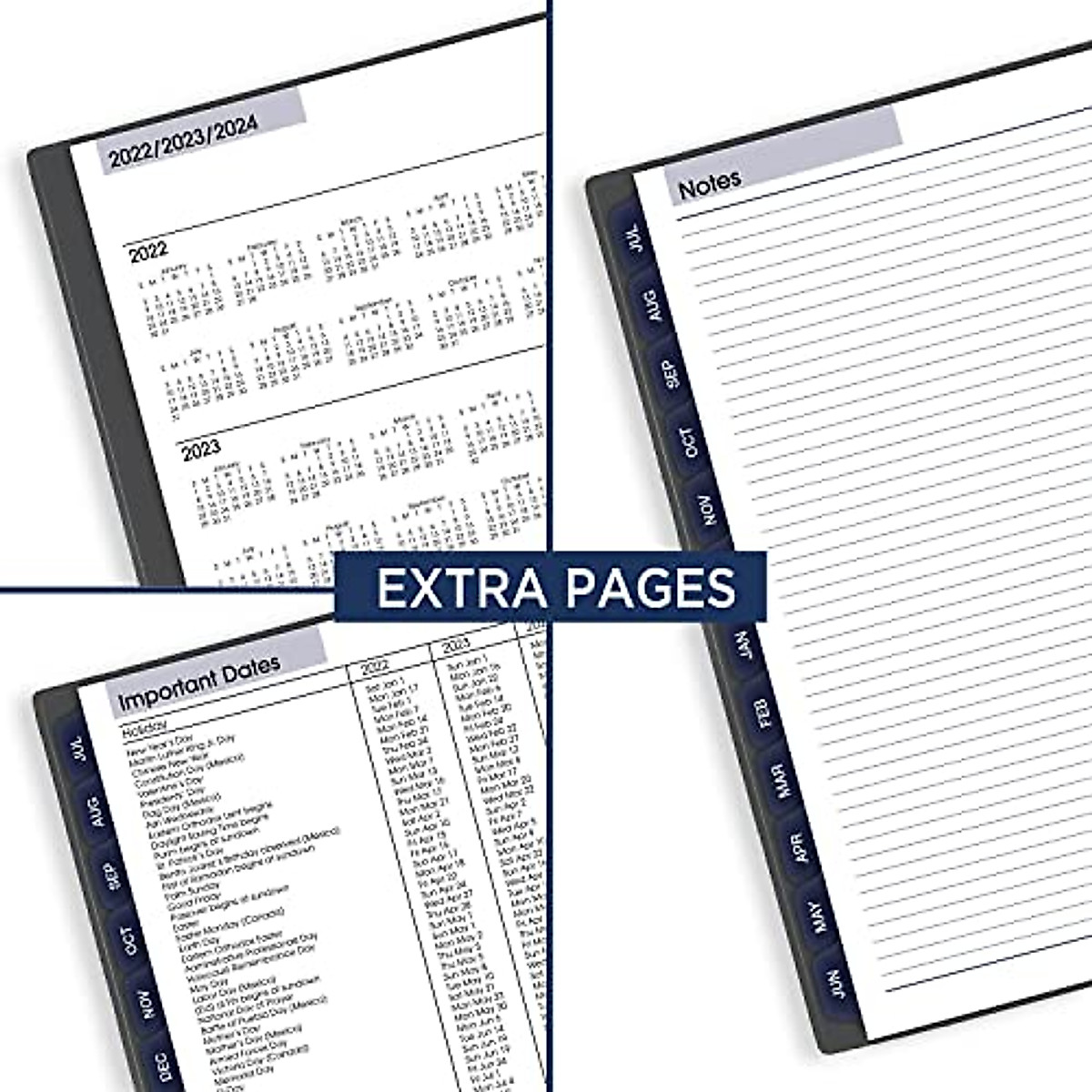 AT-A-GLANCE 2022-2023 Planner, Weekly & Monthly Academic Appointment Book, 8-1/2" x 11", Large, DayMinder, Charcoal (AYC52045)