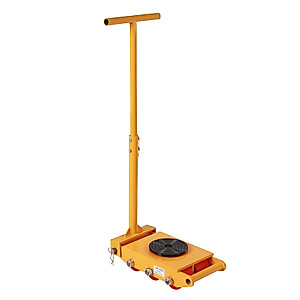 Dolly Skate Machinery Roller Mover Cargo Trolley, 8T/17600lbs 6Roller Machine Dolly Skate Machinery Mover with Handle