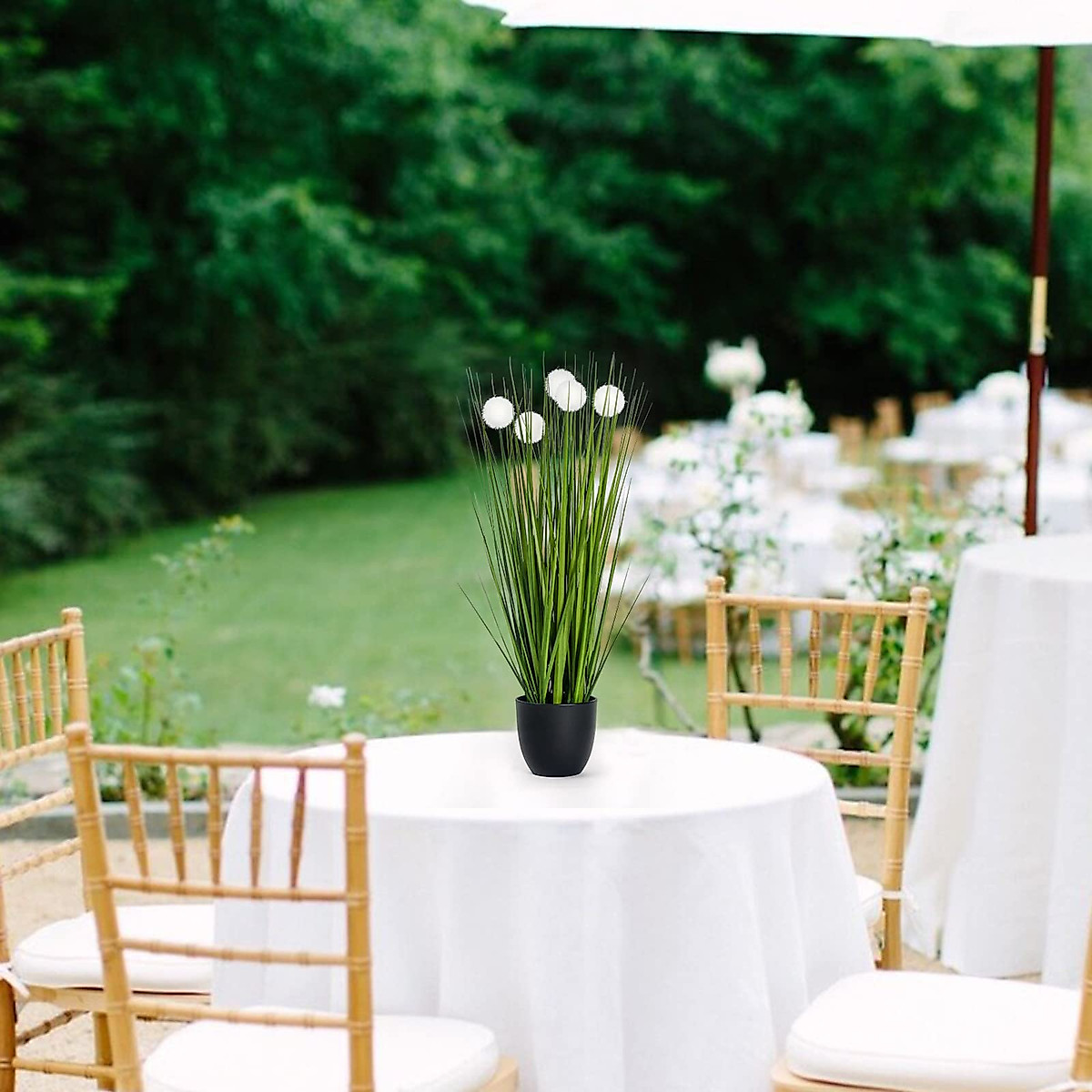 luxsego Artificial Plants with Pot - 23.6 Inches Artificial Snowball Flower Desk Decorations, Fake Plants Greenery Decor for Home, Office, Bathroom, Wedding, Garden, Indoor and Outdoor