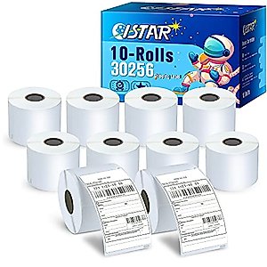 ISTAR Compatible Shipping Label for DYMO 30256(2-5/16” x 4”) to use with LabelWriter 450, 4XL, 450 Turbo, 450 Twin Turbo Printers(10 Rolls, 300 Labels Per Roll), Strong Permanent Adhesive