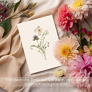 slapaflife Blank Cards,Blank Greeting Cards 4x6,40Pack -Elegant Floral Design Blank Greeting Cards,Note Cards with Matching Peel-and-Seal Rustic Envelopes