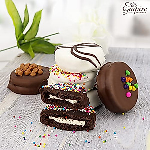 Gourmet Cookies Gift Basket - Delicious Chocolate Gift Basket Great for Birthday Treats for Women and Men - Fancy Chocolate Covered Cookies for Gifting, 6 Count