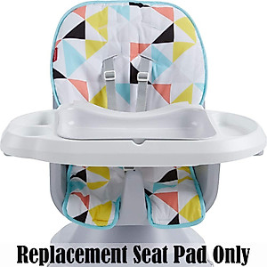 Replacement Seat Pad/Cushion / Cover for Fisher-Price SpaceSaver High Chair (FLG95 Multi Triangles)