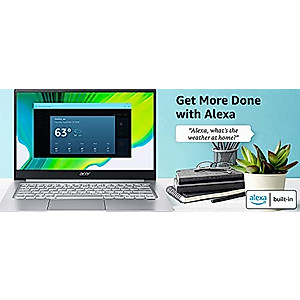 Acer Swift 3 Thin & Light Laptop, 14" Full HD IPS, AMD Ryzen 7 4700U Octa-Core with Radeon Graphics, 8GB LPDDR4, 512GB NVMe SSD, Wi-Fi 6, Backlit KB, Fingerprint Reader, Alexa Built-in