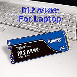kimtigo 512GB SSD M.2 2280 NVMe Interface PCIe Gen 3x4 Internal Solid State Drive (Read/Write Speed up to 2500/1800 MB/s) 3D NAND KTP-660