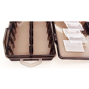 Fishing tackle lure baits box with removable dividers, Storage box for small things 2 pieces, Brown (CF-BOX-01)