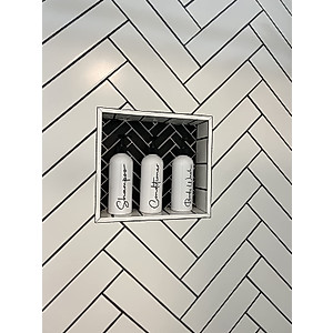 Alora 16oz Refillable Shampoo and Conditioner Dispenser Bottles - Set of 3 - Pump Bottle Dispenser for Shampoo, Conditioner, Body Wash - Empty Plastic Refillable Containers for Shower, Matte White