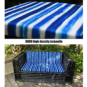 Bench seat cushion47 x17 Waterproof Garden Patio Outdoor Bench Cushions,Patio Bench/Settee Cushion/Swing Pads/Rocking Chair Cushion Thickened Sponge Filling Outdoor Chair Cushion for Patio Furniture…
