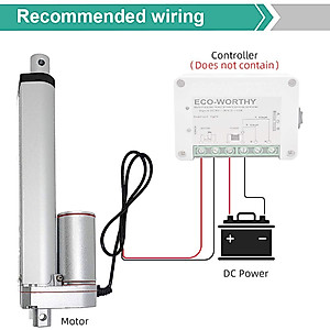 ECO-WORTHY Heavy Duty 330lbs/1500N Solar Tracker Linear Actuator Multi-Functions with Mounting Brackets (12V, 4") IP54 Waterproof Linear Motion Actuator